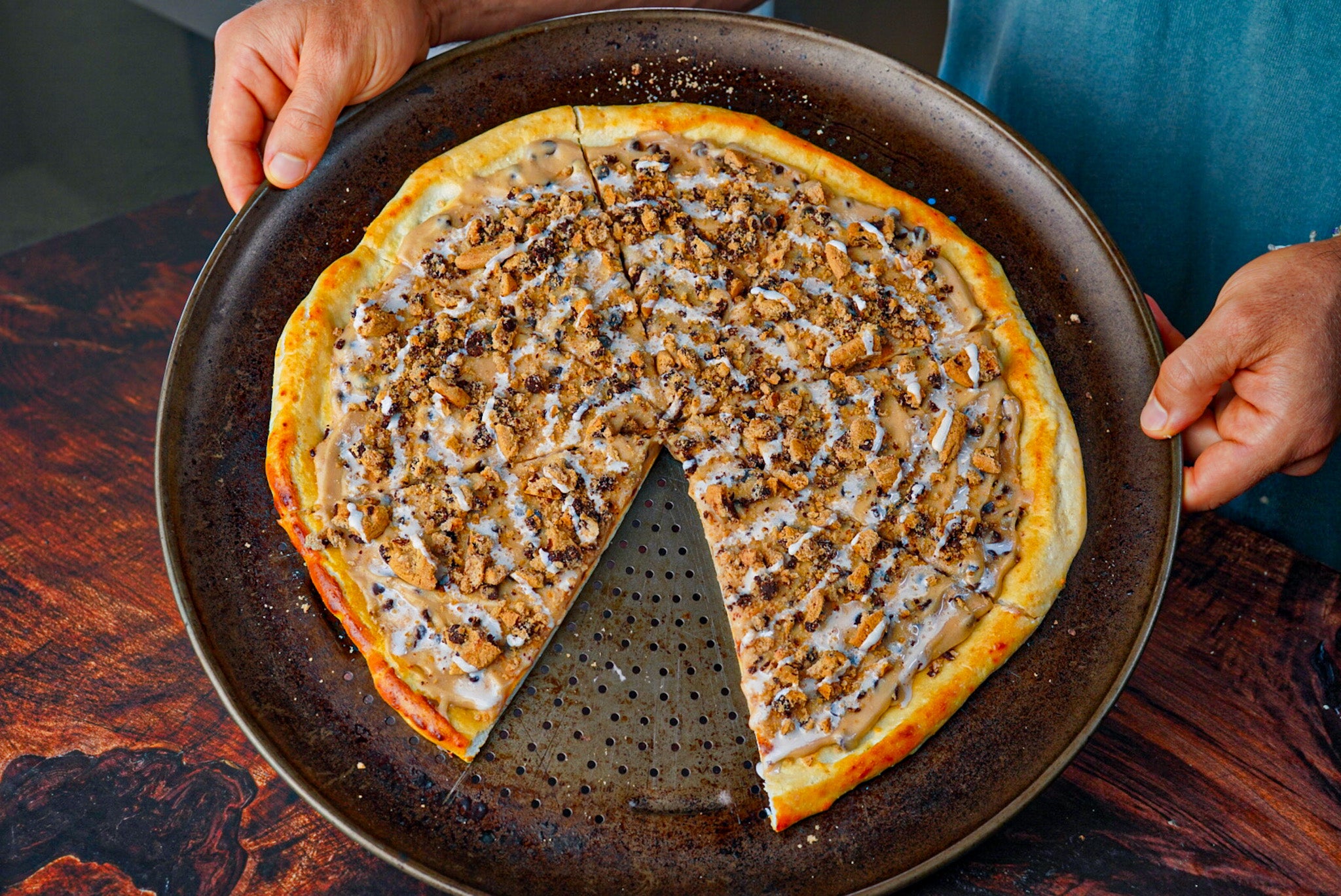 Chocolate Chip Cookie Dough Protein Dessert Pizza – Flex